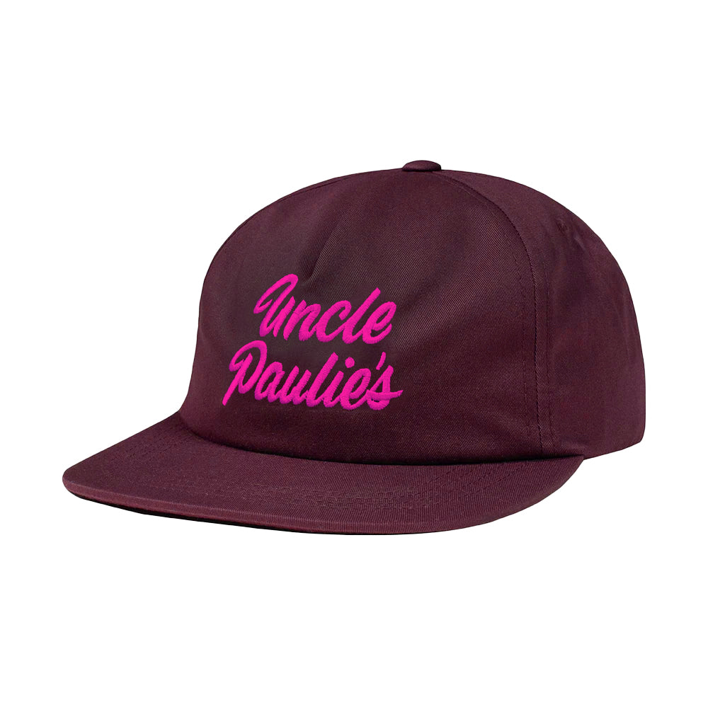 Uncle Paulie's Burgundy & Neon Logo Snapback – Uncle Paulies Deli